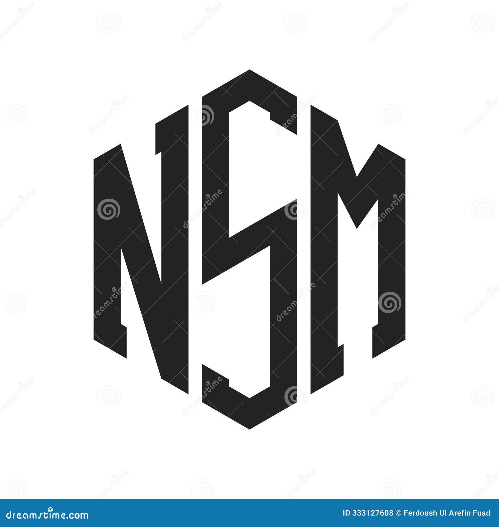 NSM Logo Design. Initial Letter NSM Monogram Logo Using Hexagon Shape ...