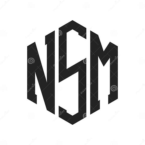 NSM Logo Design. Initial Letter NSM Monogram Logo Using Hexagon Shape ...