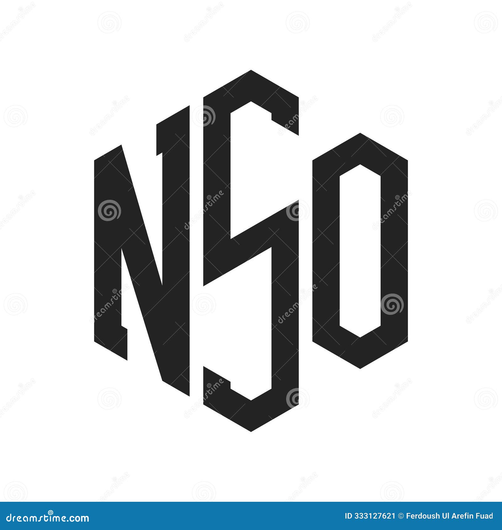 NSO Logo Design. Initial Letter NSO Monogram Logo Using Hexagon Shape ...