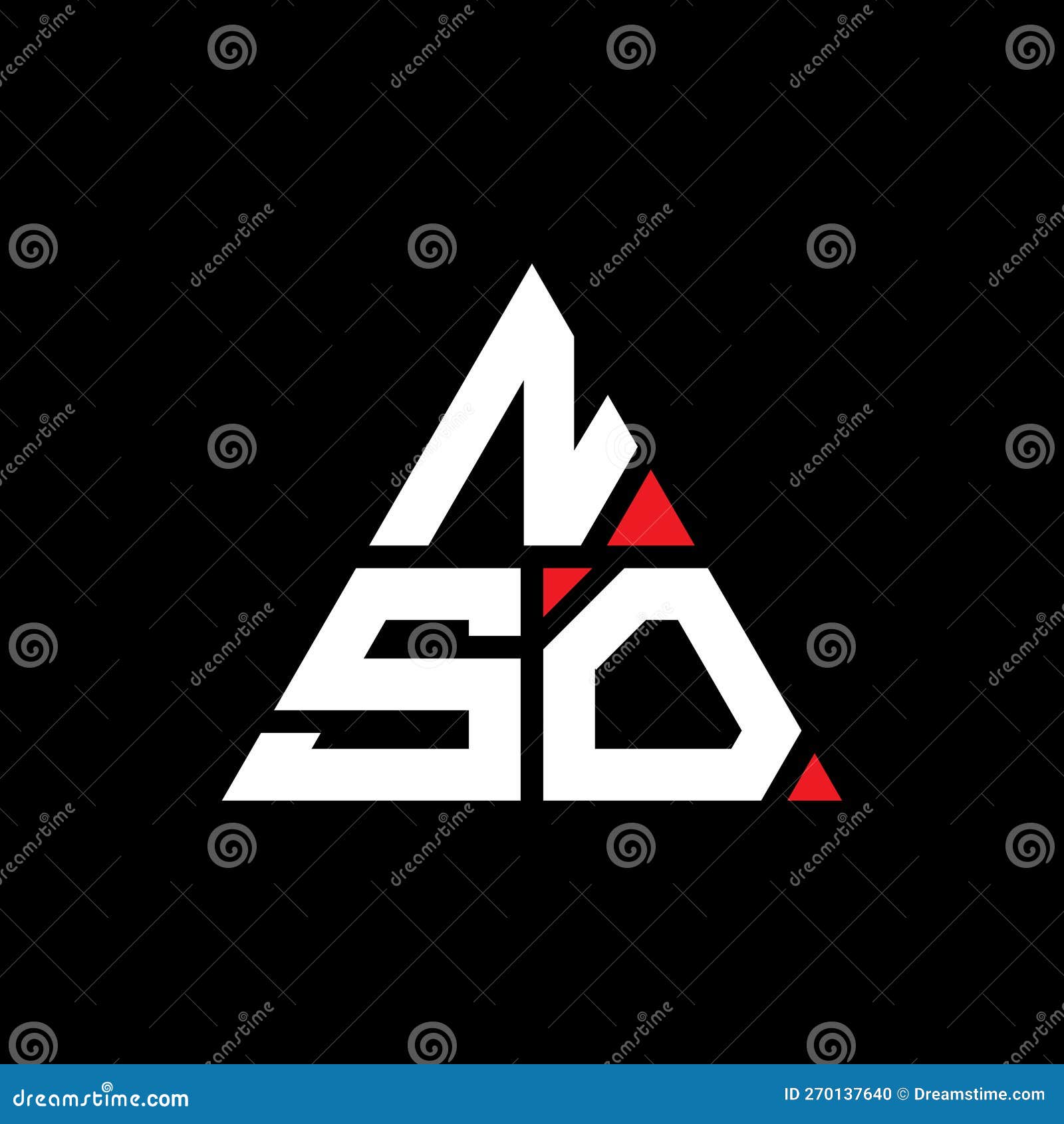 NSO Triangle Letter Logo Design with Triangle Shape. NSO Triangle Logo ...