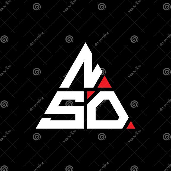 NSO Triangle Letter Logo Design with Triangle Shape. NSO Triangle Logo ...