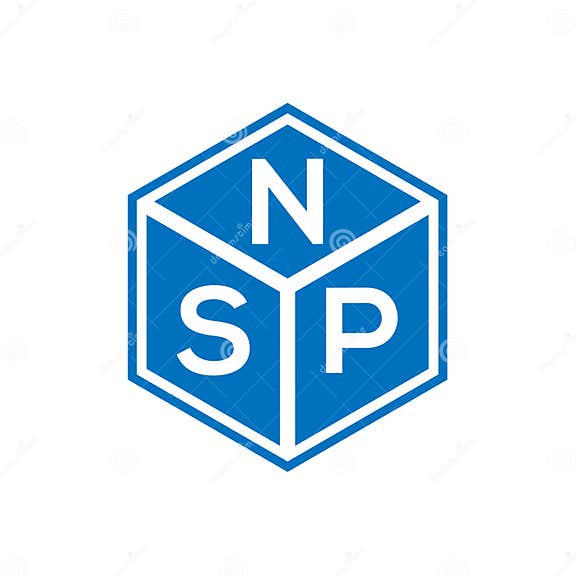 NSP Letter Logo Design on Black Background. NSP Creative Initials ...