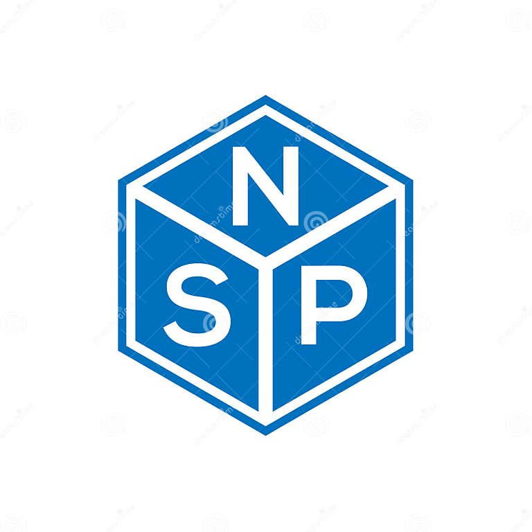 NSP Letter Logo Design on Black Background. NSP Creative Initials ...