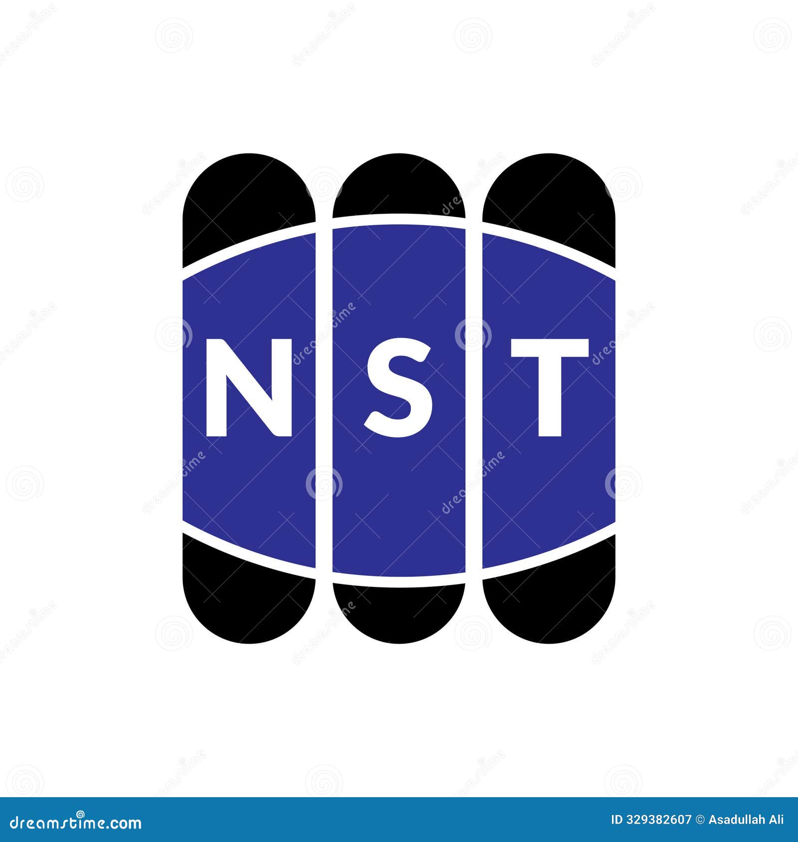 NST Letter Logo Design on White Background. Creative Modern NST Letter ...