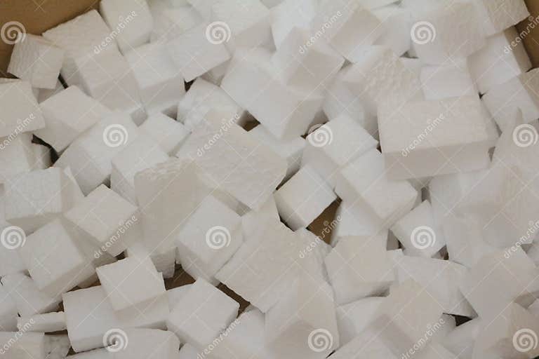 Pieces of Polystyrene for Packaging Stock Photo - Image of block ...
