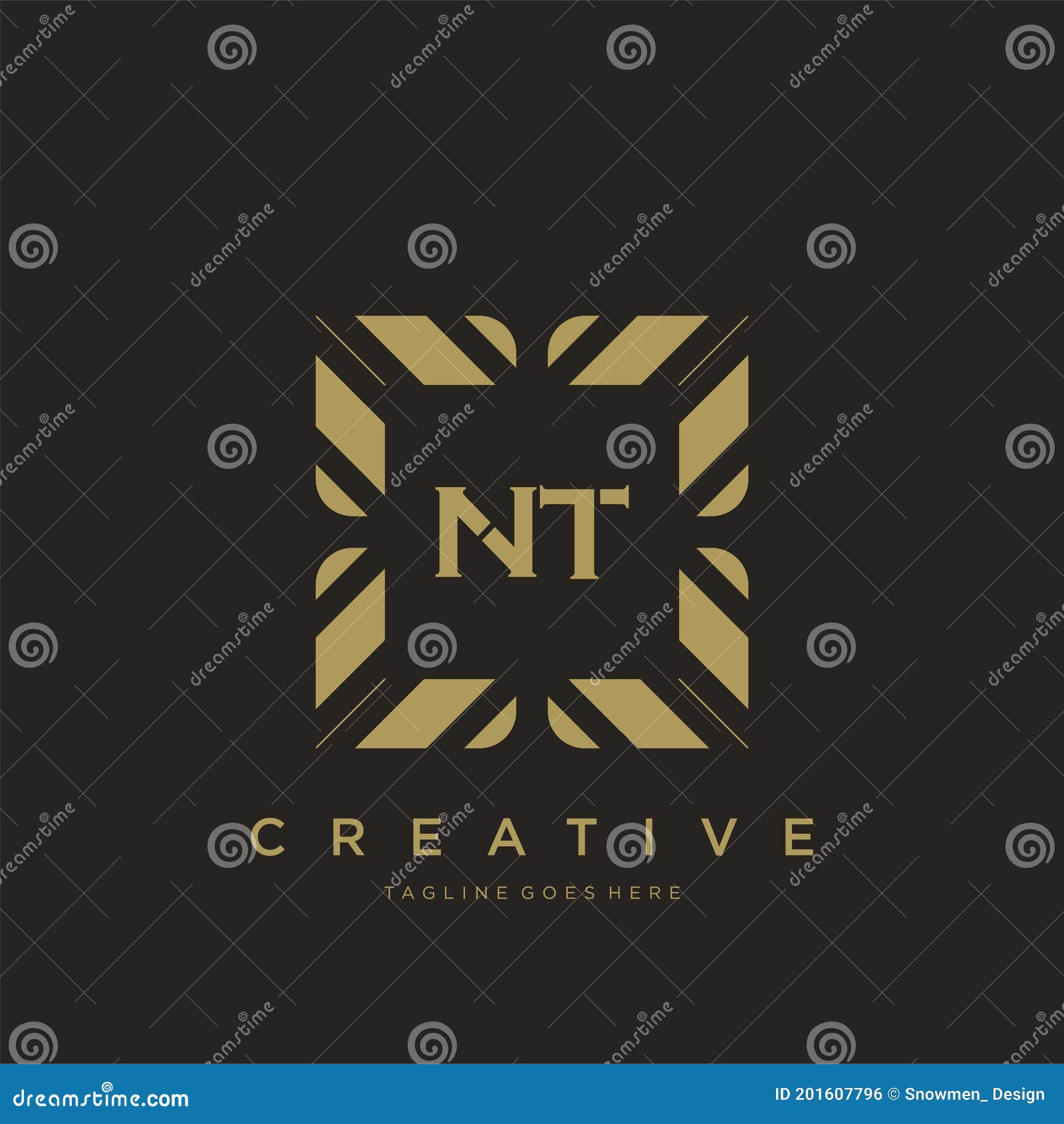 NT Initial Letter Luxury Ornament Monogram Logo Template Vector Stock ...