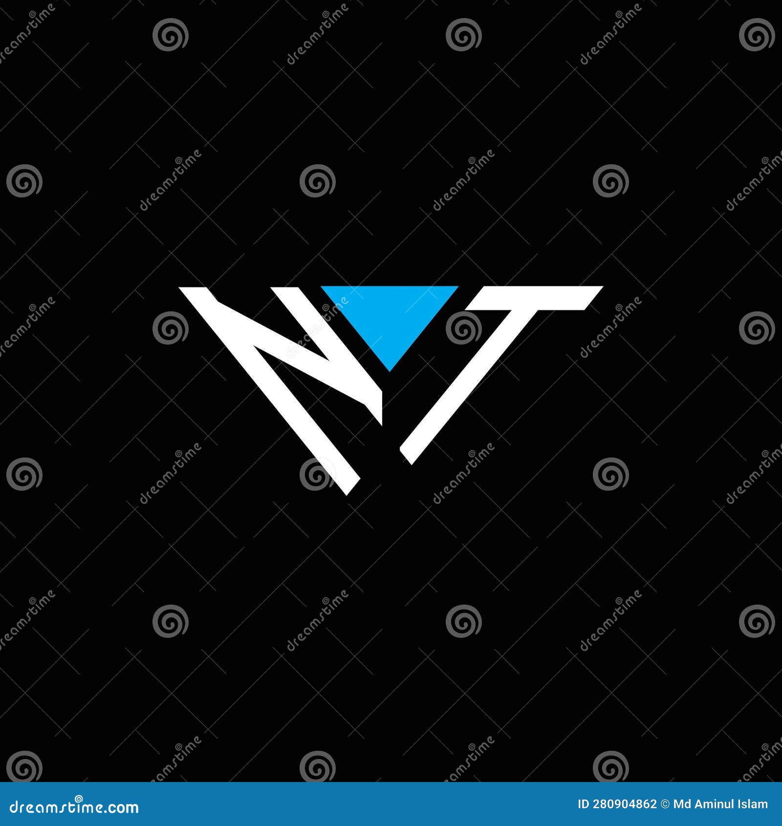 NT Letter Logo Creative Design with Vector Graphic, NT Simple and ...