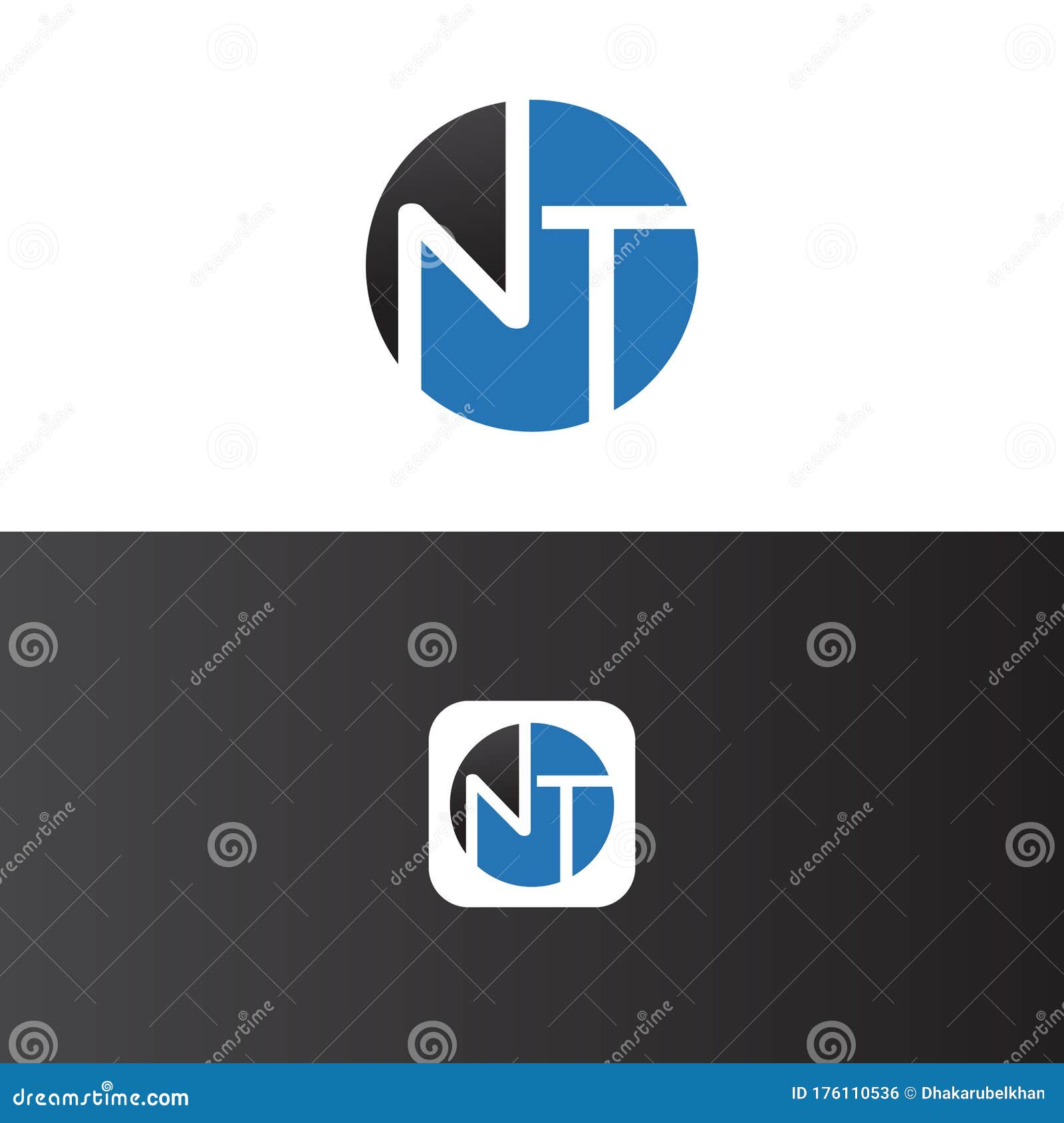 NT Letter Logo Design Template Vector Stock Vector - Illustration of ...