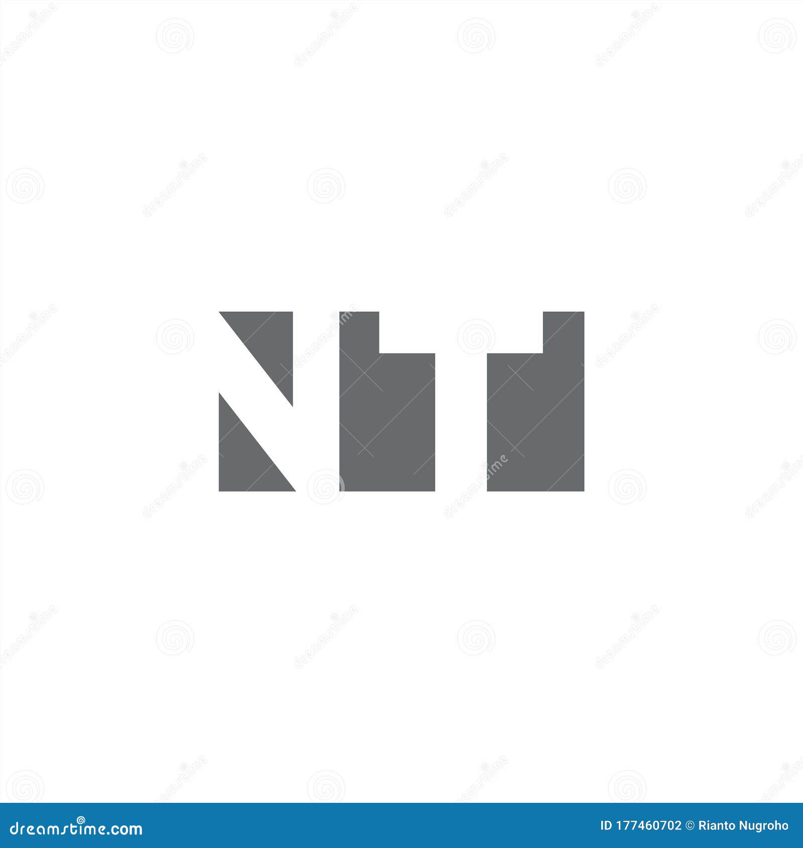 NT Logo Monogram with Negative Space Style Design Template Stock Vector ...