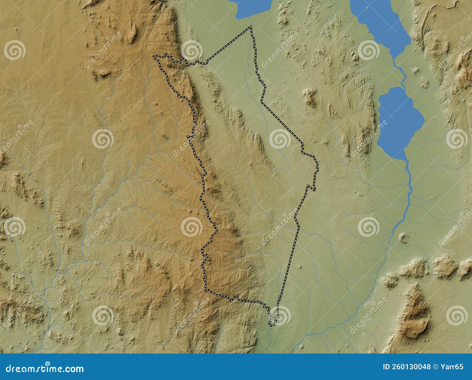 Ntcheu, Malawi. Physical. No Legend Stock Illustration - Illustration ...