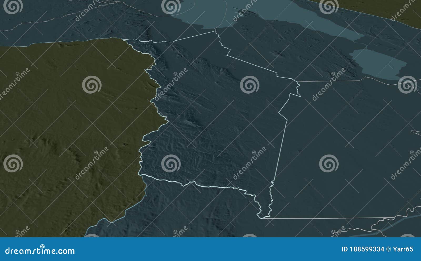 Ntcheu, Malawi - Outlined. Administrative Stock Illustration ...