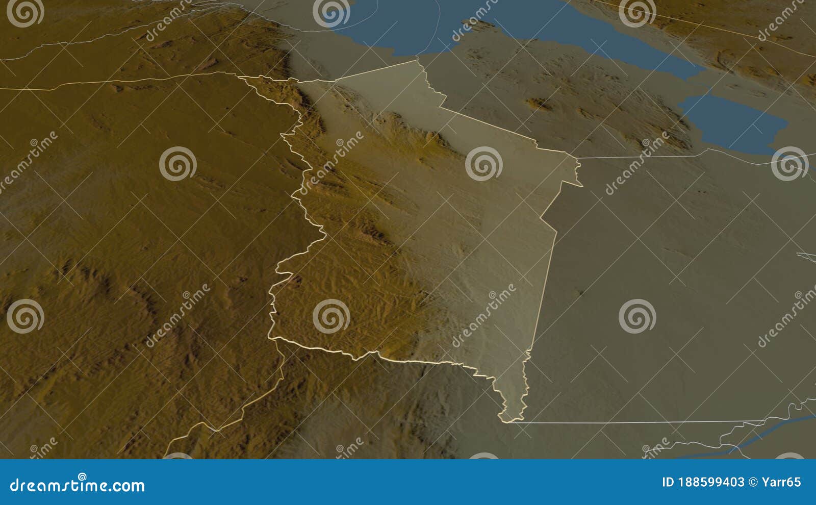 Ntcheu, Malawi - Outlined. Relief Stock Illustration - Illustration of ...