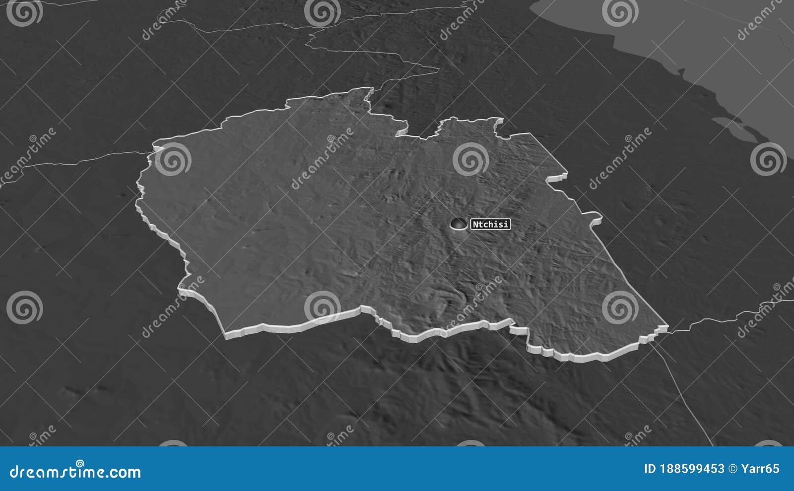 Ntchisi, Malawi - Extruded with Capital. Bilevel Stock Illustration ...