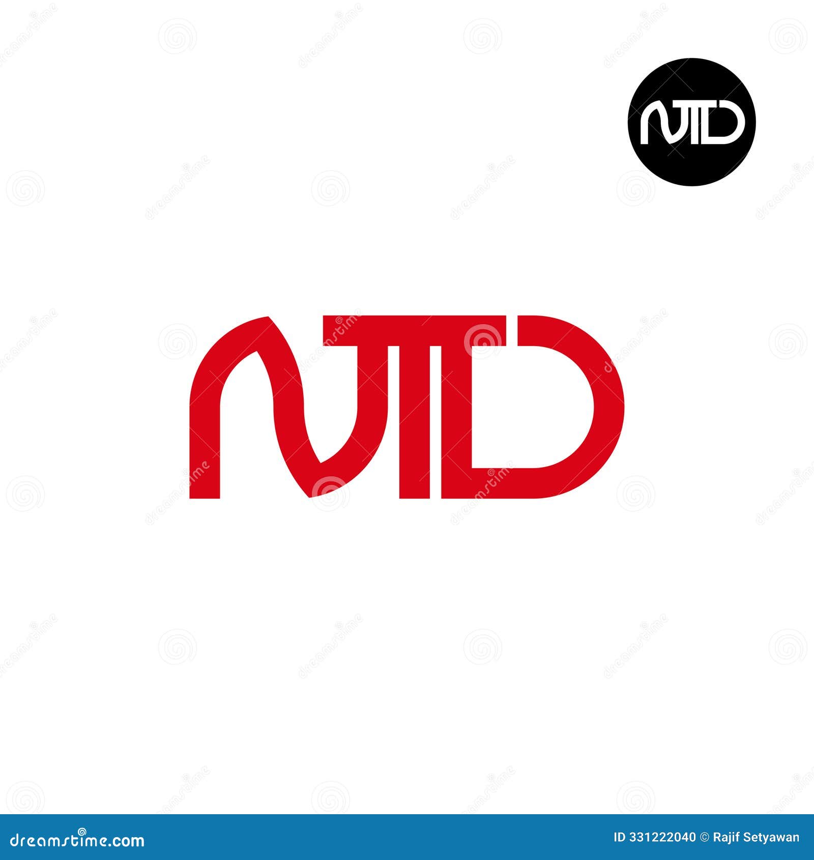 NTD Logo Letter Monogram Design Stock Vector - Illustration of designs ...