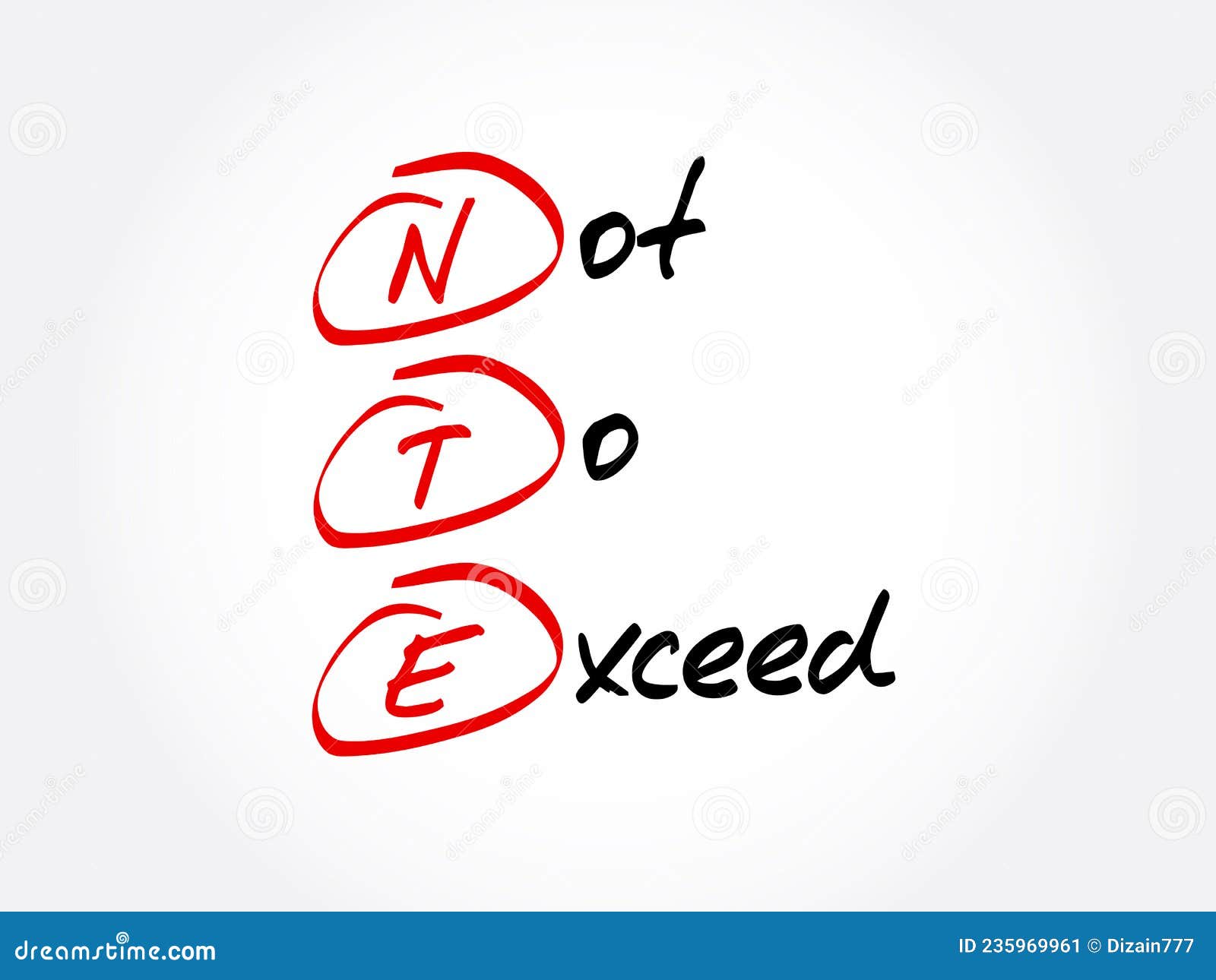 NTE - Not To Exceed Acronym, Business Concept Background Royalty-Free ...