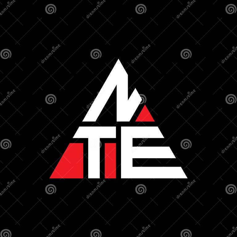 NTE Triangle Letter Logo Design with Triangle Shape. NTE Triangle Logo ...