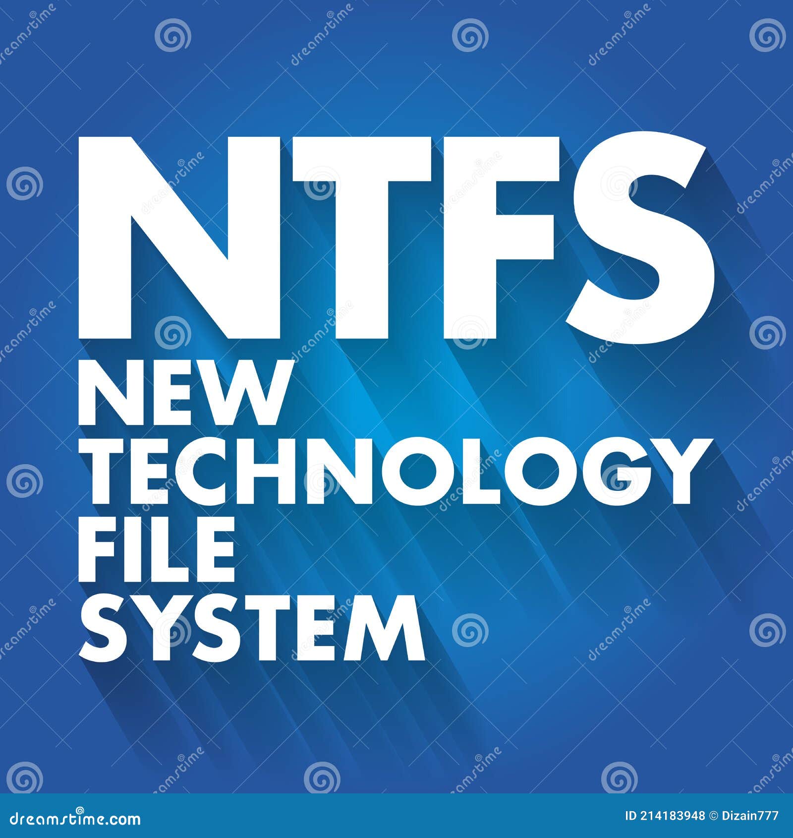 NTFS - New Technology File System Acronym, Technology Concept ...
