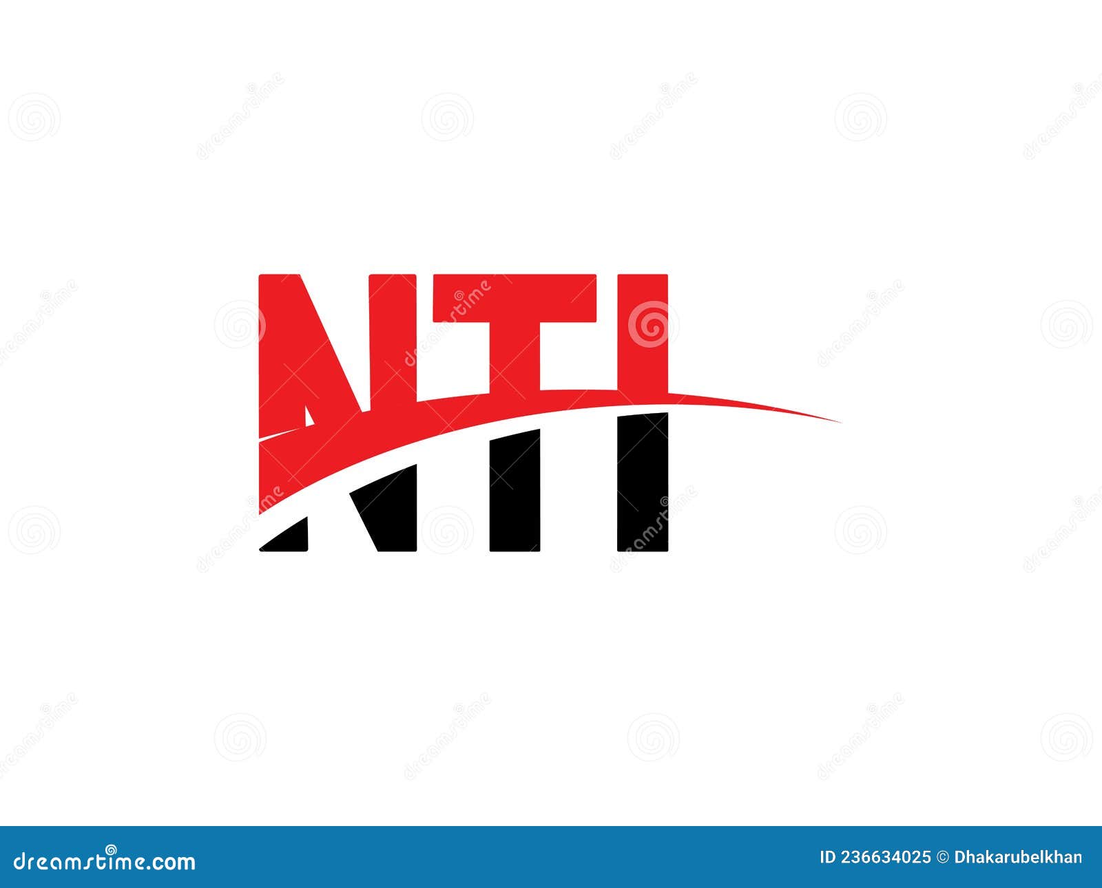 NTI Letter Initial Logo Design Vector Illustration Stock Vector ...