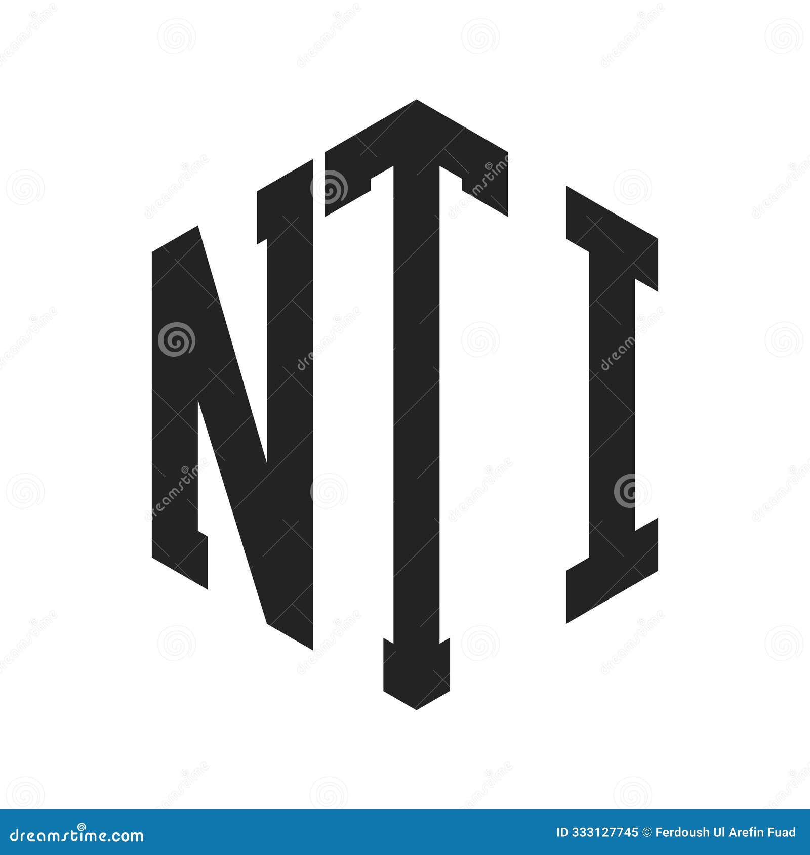 NTI Logo Design. Initial Letter NTI Monogram Logo Using Hexagon Shape ...