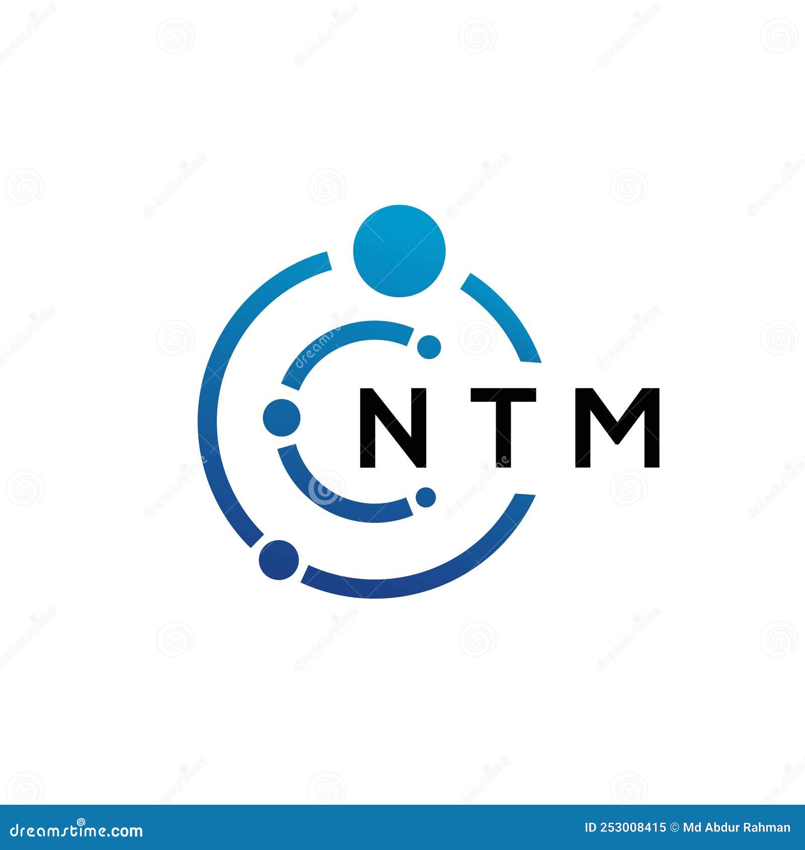 NTM Letter Technology Logo Design on White Background. NTM Creative ...