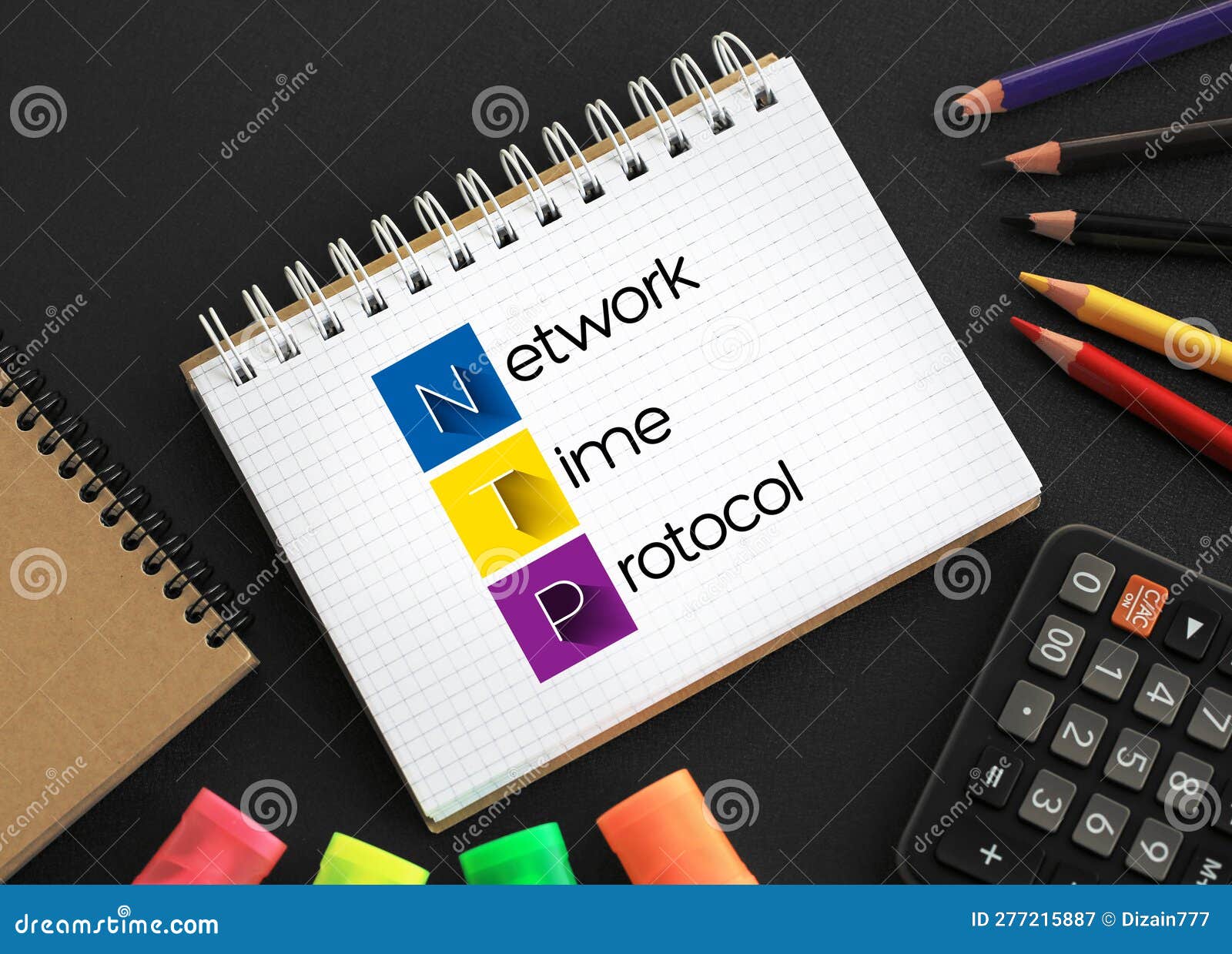 NTP - Network Time Protocol Acronym on Notepad, Technology Concept ...