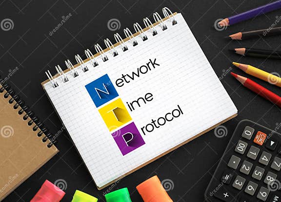 NTP - Network Time Protocol Acronym on Notepad, Technology Concept Background Stock Image ...