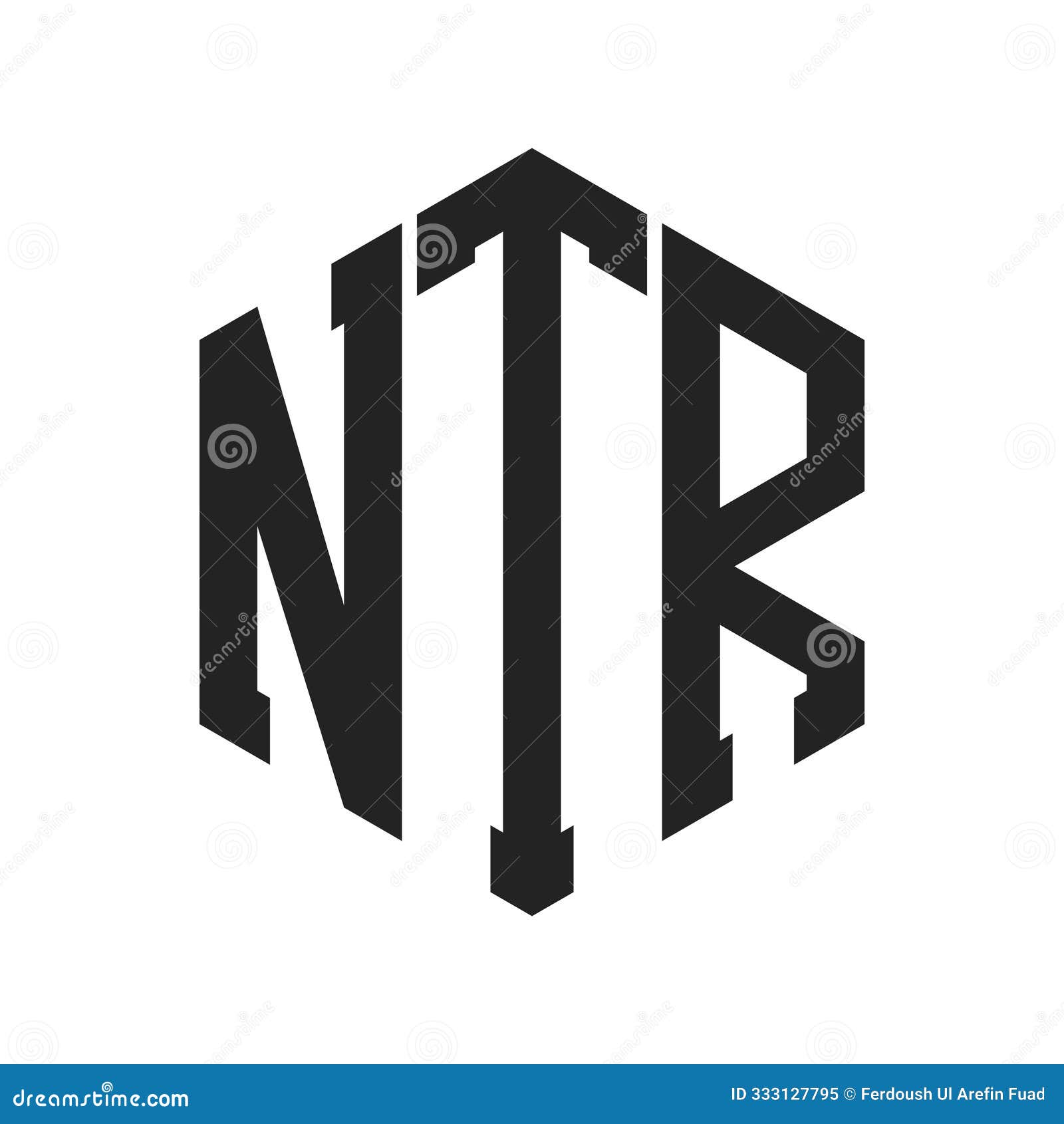 NTR Logo Design. Initial Letter NTR Monogram Logo Using Hexagon Shape ...
