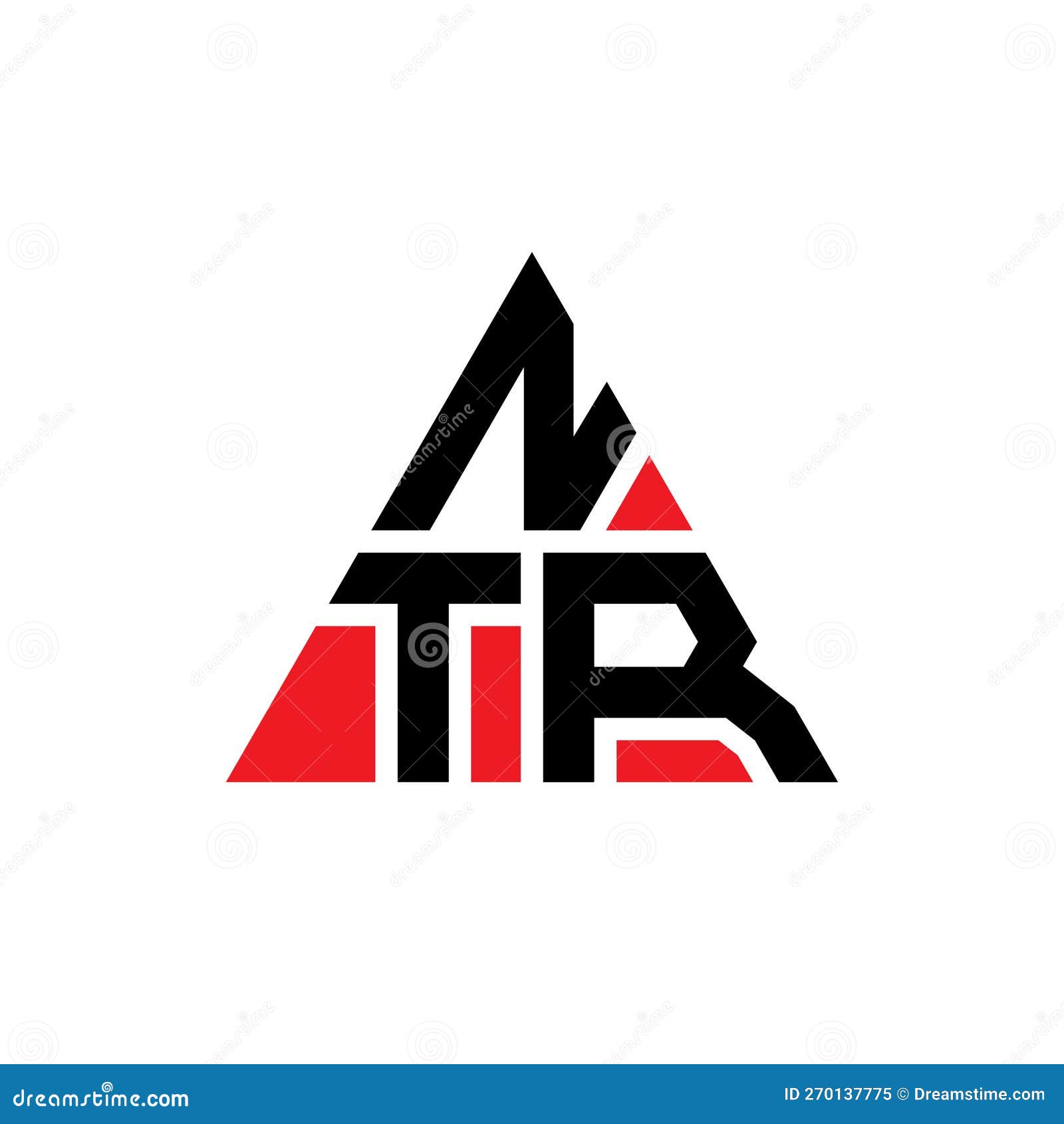 NTR Triangle Letter Logo Design with Triangle Shape. NTR Triangle Logo ...