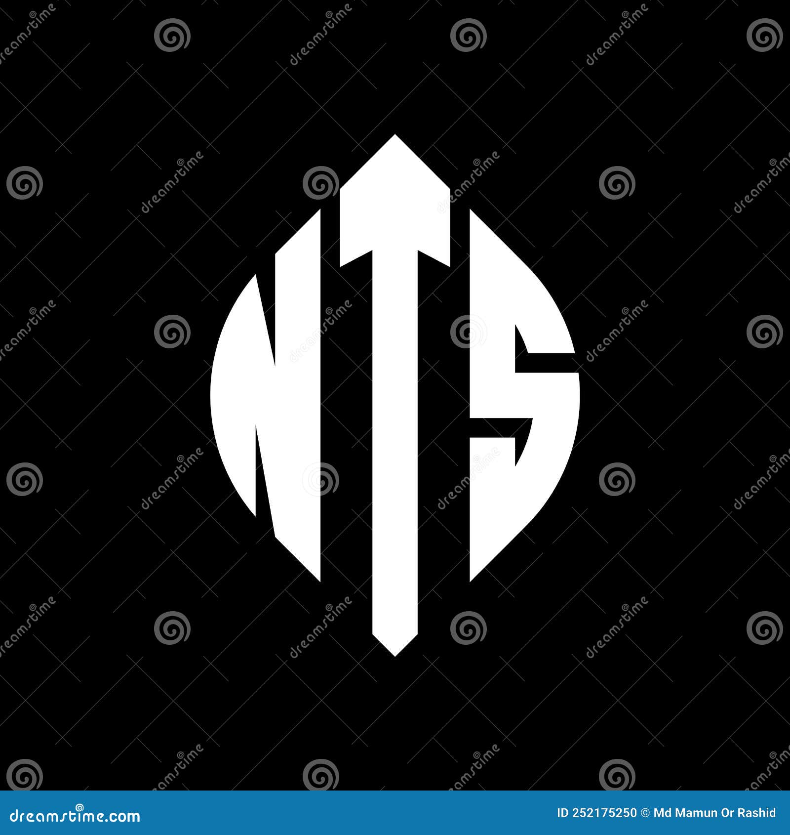 NTS Circle Letter Logo Design with Circle and Ellipse Shape. NTS ...