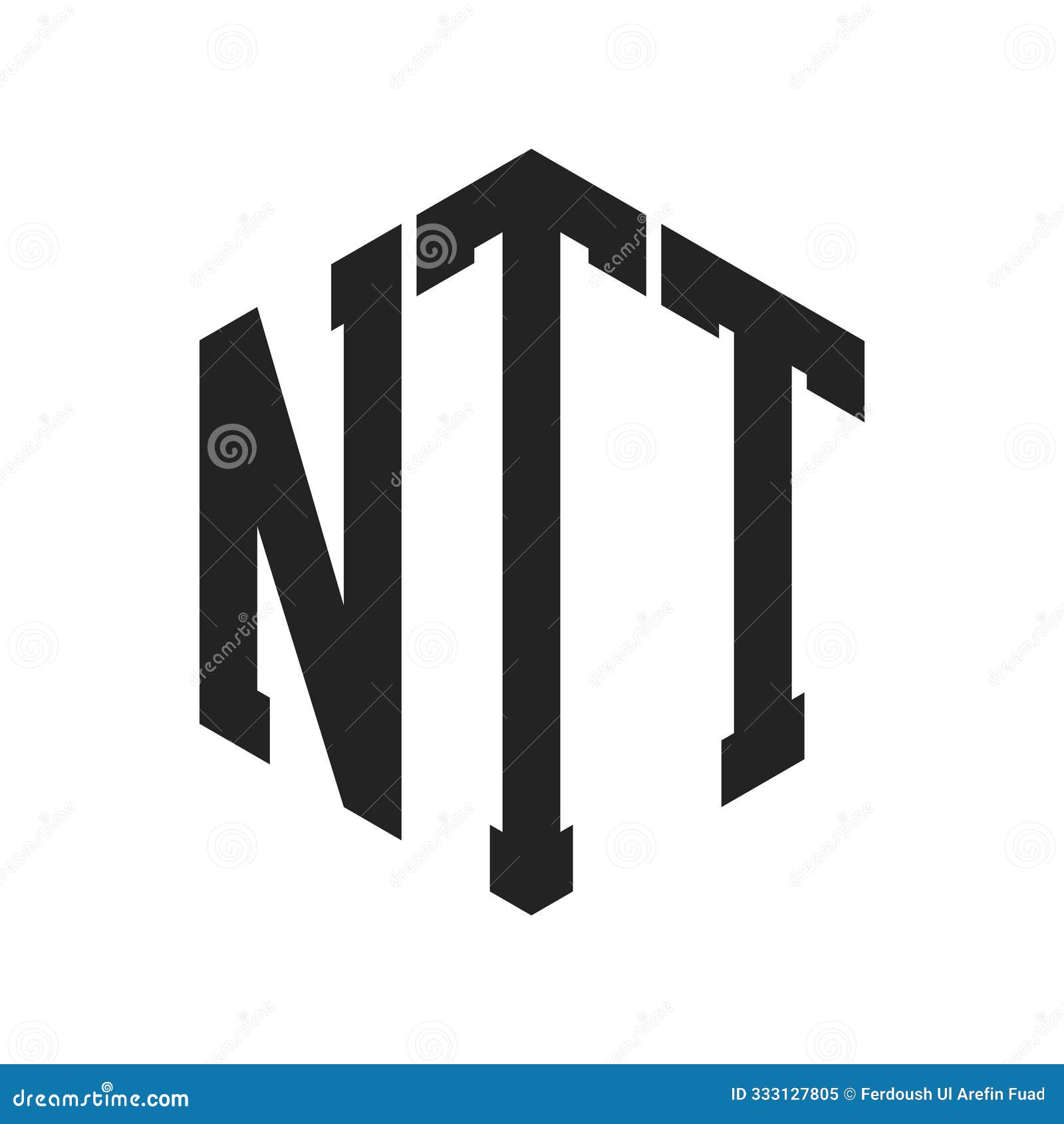 NTT Logo Design. Initial Letter NTT Monogram Logo Using Hexagon Shape ...
