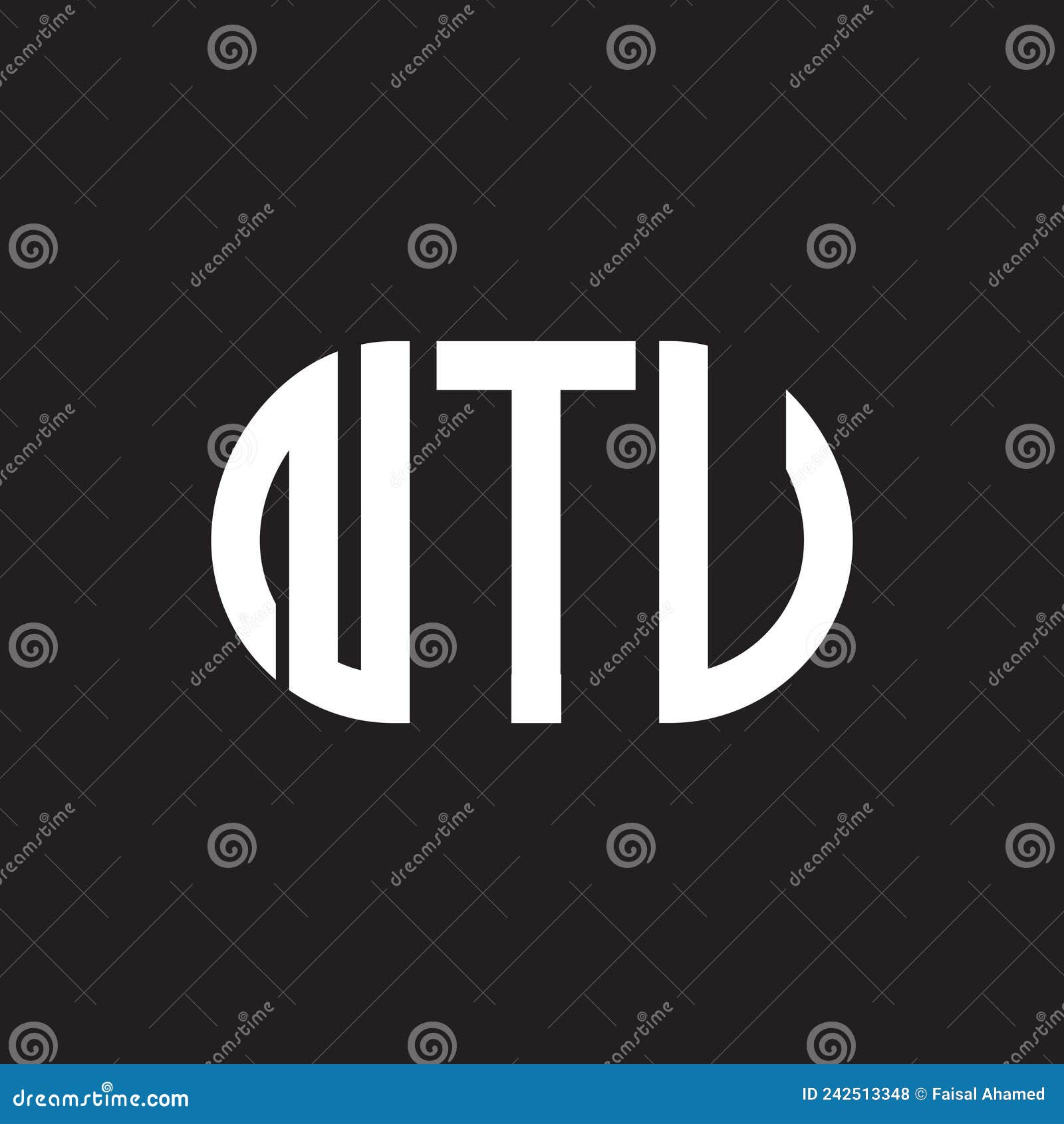 NTU Letter Logo Design On Black Background. NTU Creative Initials ...