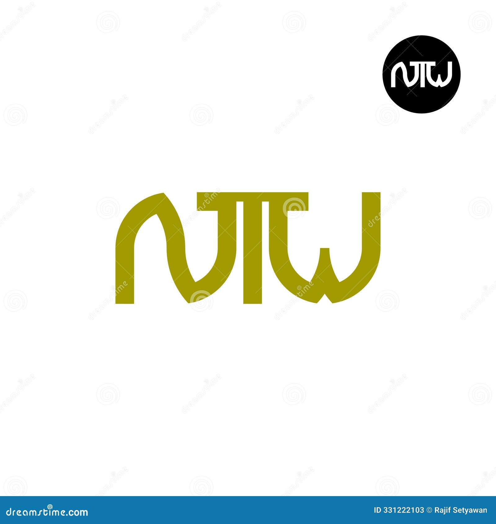 NTW Logo Letter Monogram Design Stock Vector - Illustration of designs ...