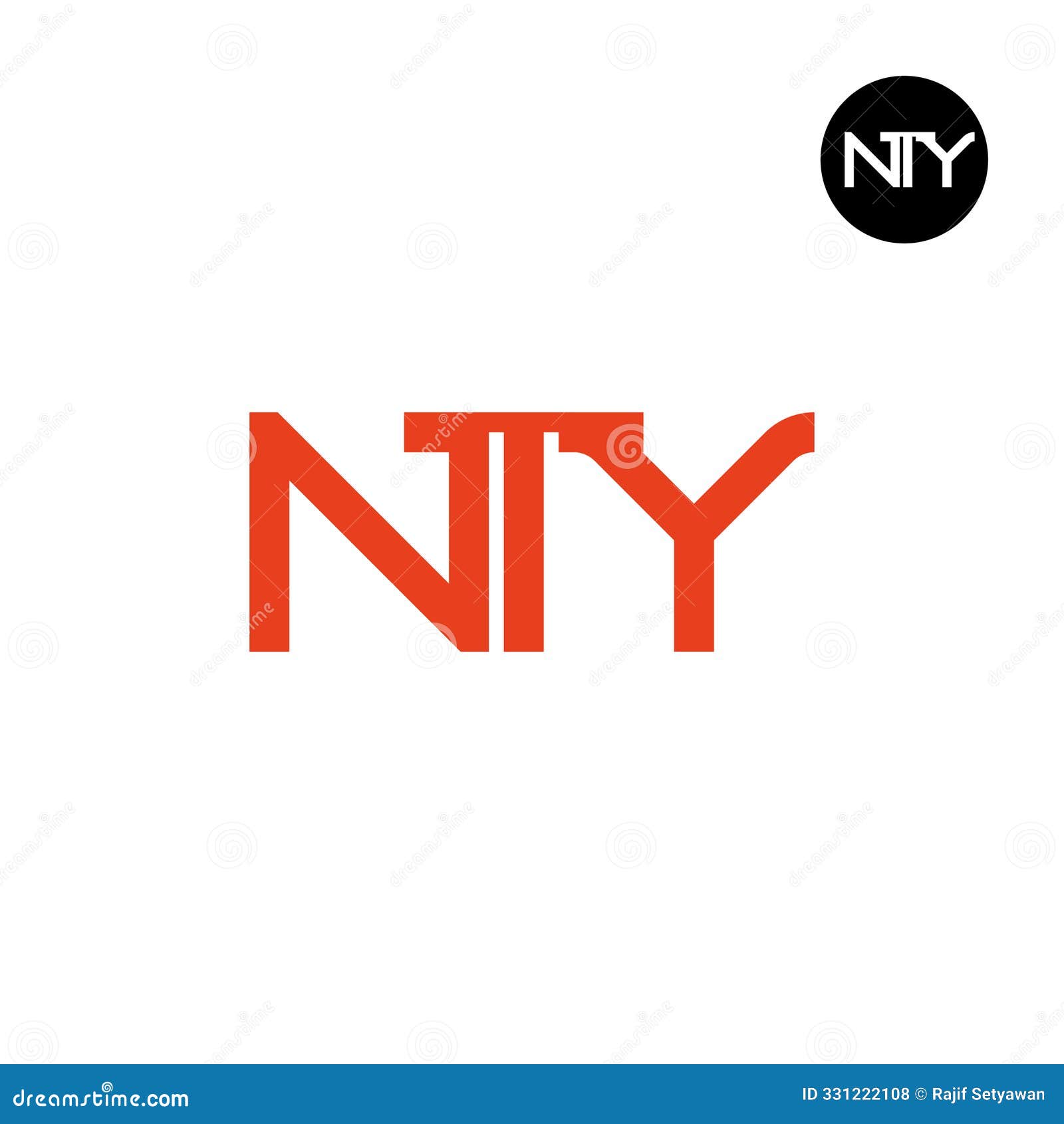 NTY Logo Letter Monogram Design Stock Vector - Illustration of design ...