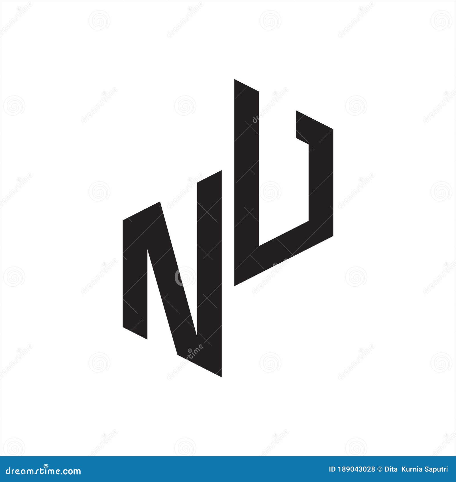 Initial Letters Logo Monogram with Up To Down Style Stock Illustration ...