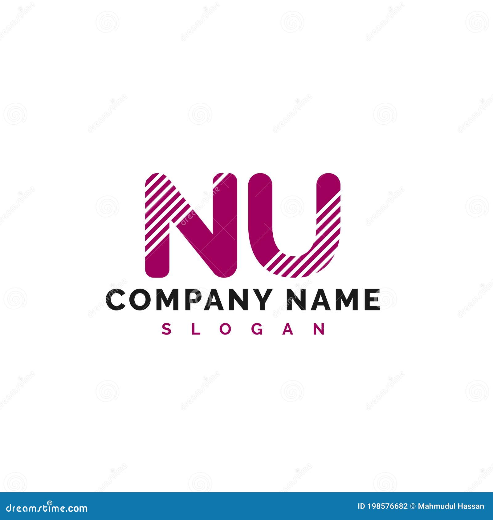 NU Letter Logo Design. NU Letter Logo Vector Illustration - Vector ...