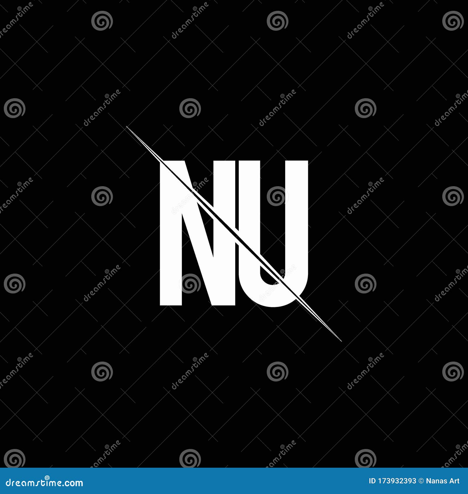 NU Logo Monogram with Slash Style Design Template Stock Vector ... NU Logo Monogram with Slash Style Design Template Stock Vector ...