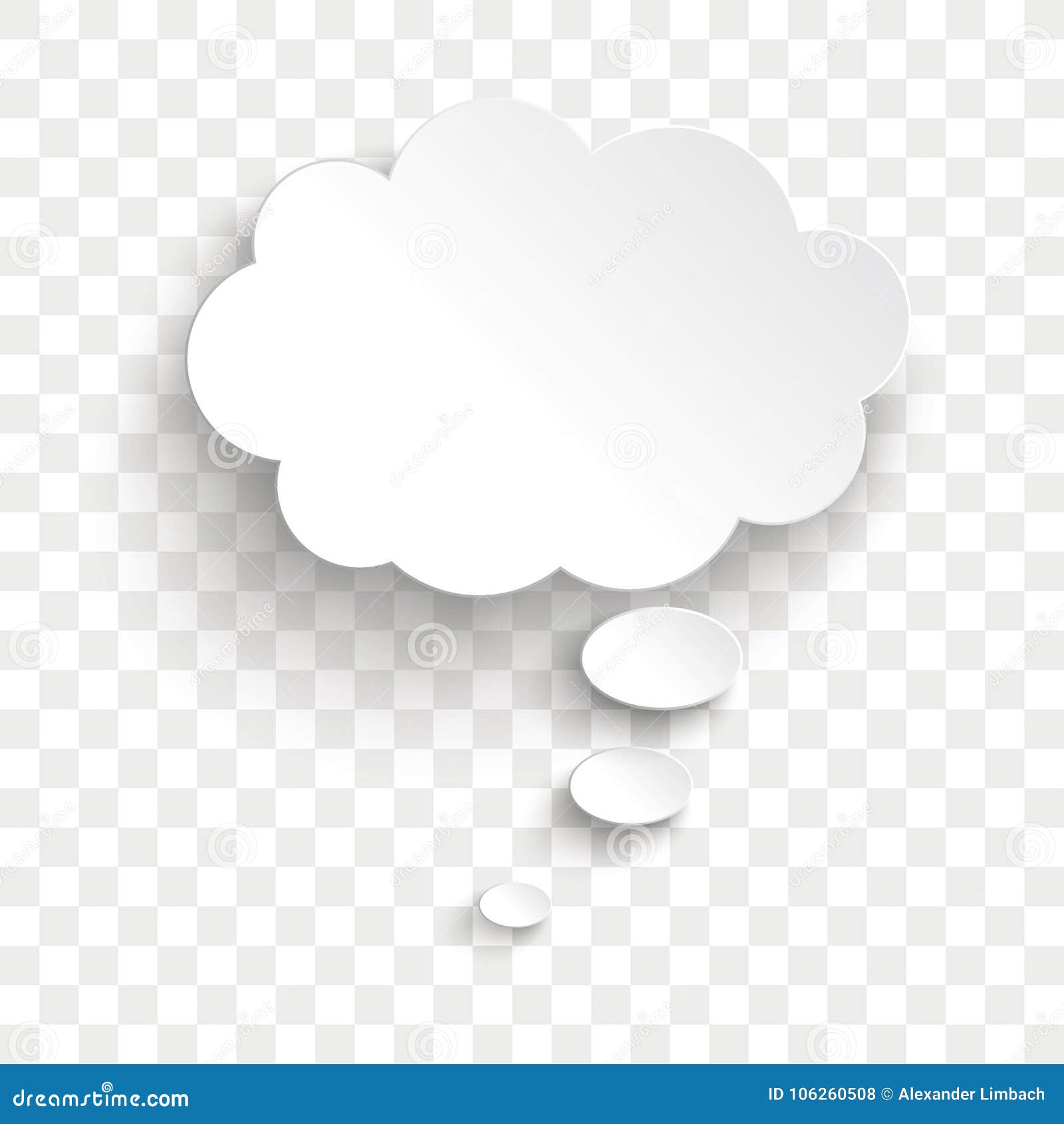 Nuage Blanc De Bulle De Pensée Transparent Illustration de Vecteur ...