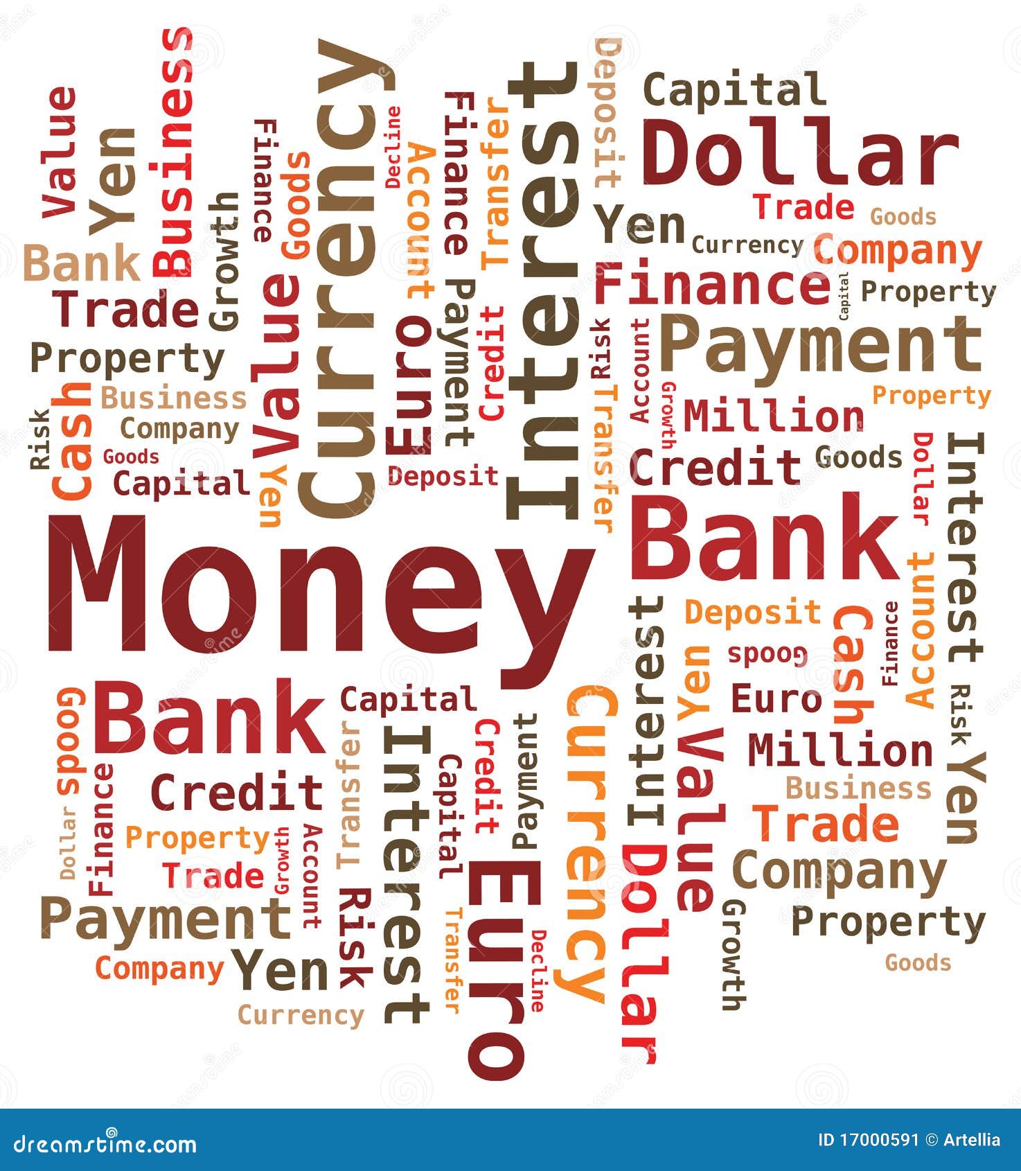 Nuage De Mot - Argent /Bank/valeur Illustration de Vecteur ...