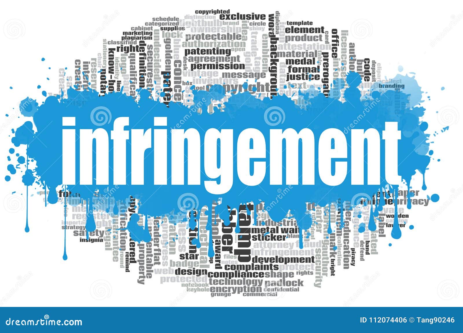 Nuage de mot d'infraction illustration stock. Illustration du crime ...