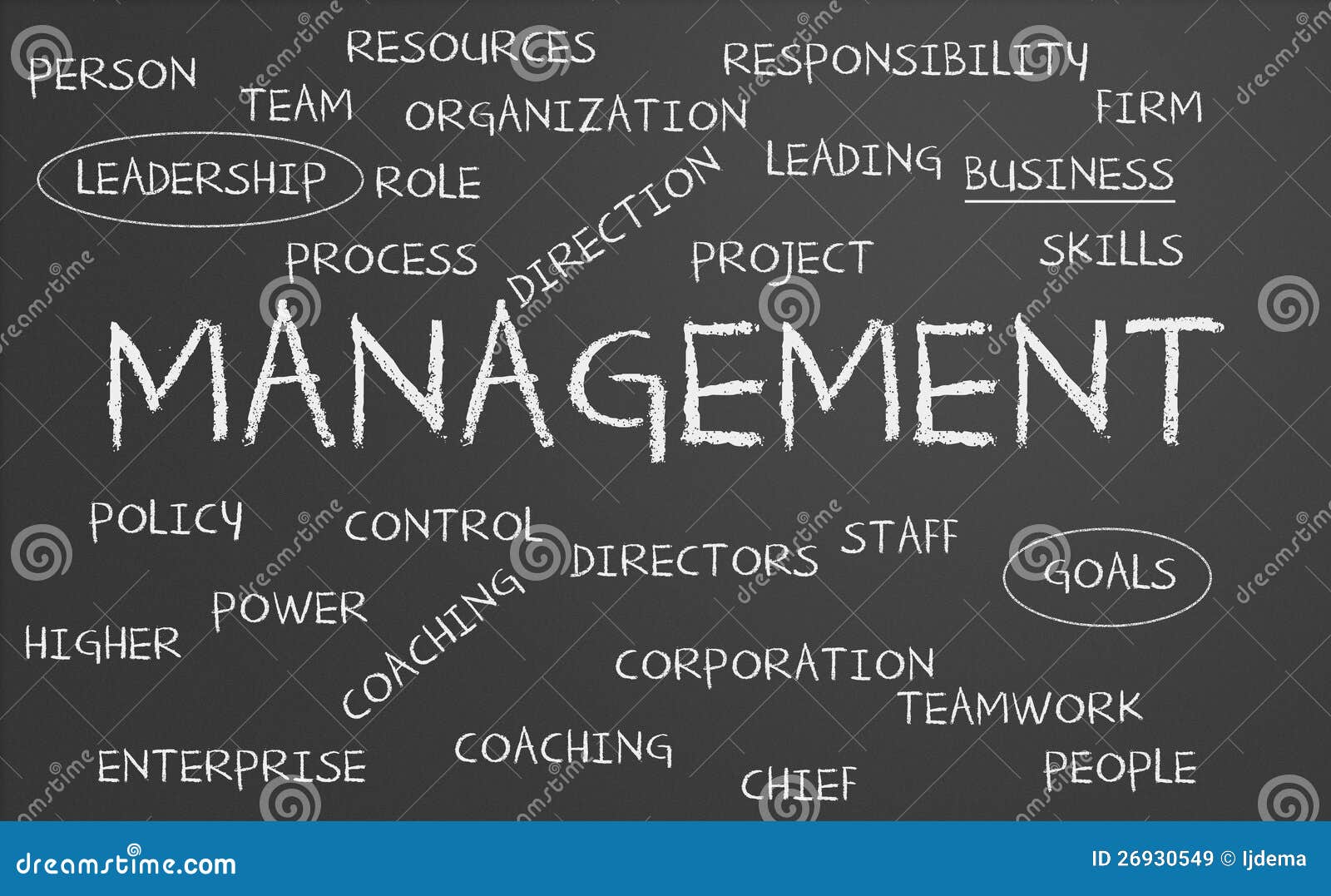 Nuage de mot de management illustration stock. Illustration du ...