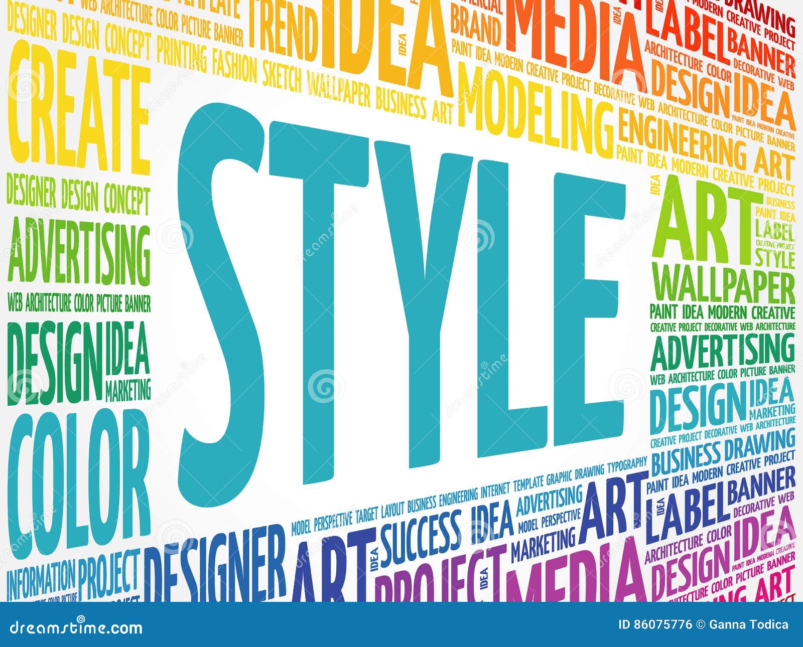 Nuage de mot de STYLE illustration stock. Illustration du configuration ...