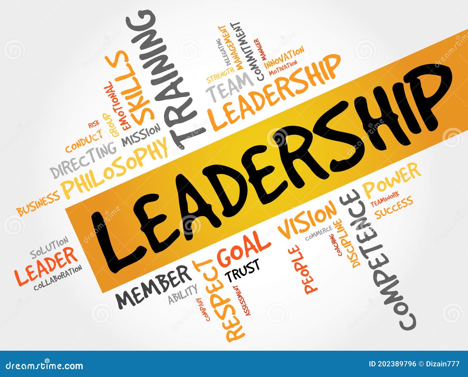 Nuage de mots de direction illustration stock. Illustration du ...