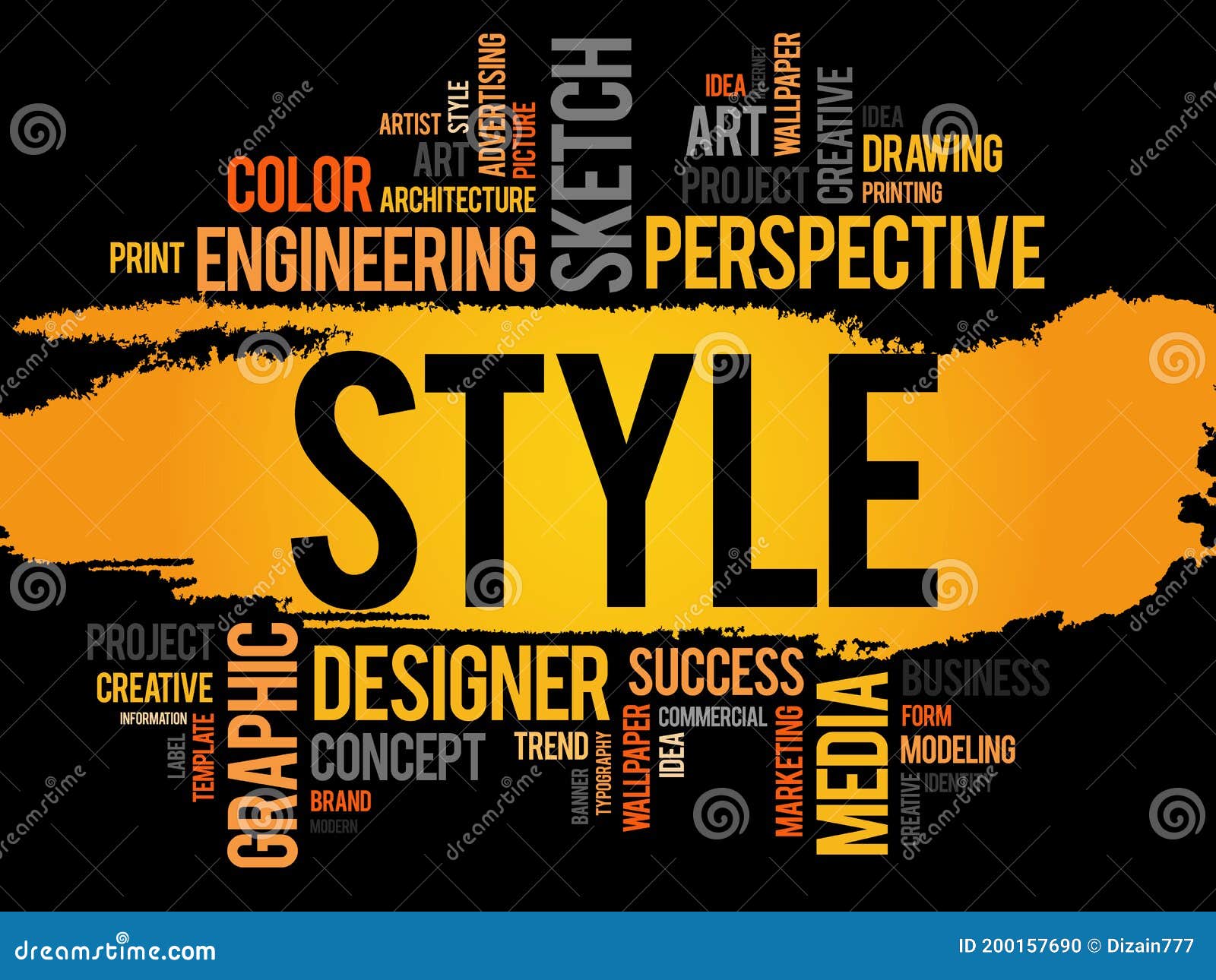 Nuage de mots de STYLE illustration stock. Illustration of mode - 200157690