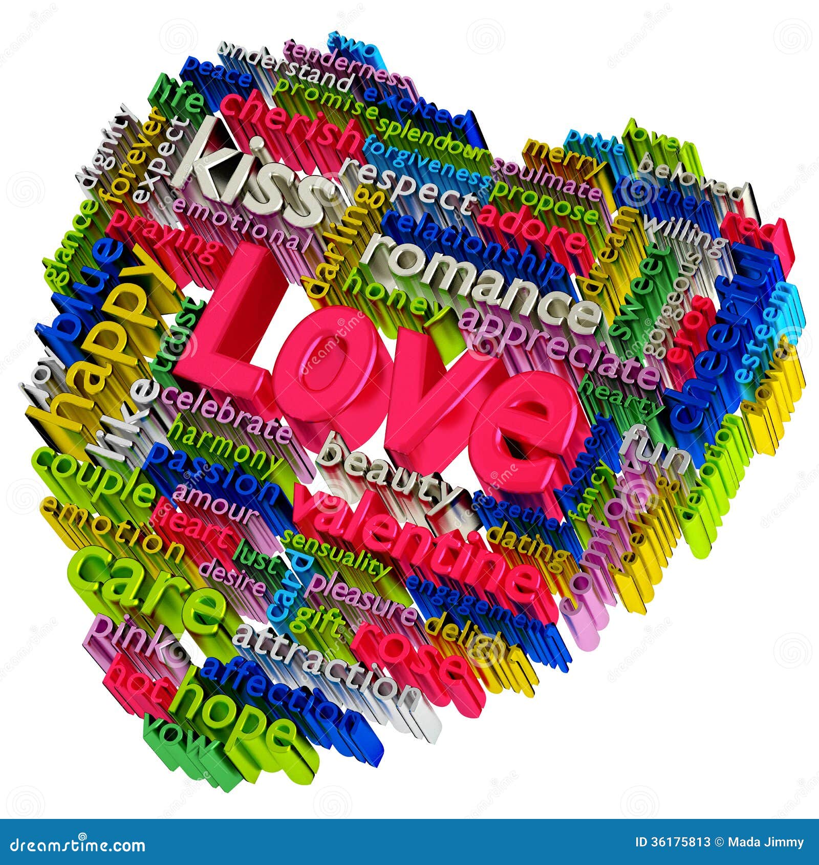 Nuage de Word d'amour illustration stock. Illustration du mots - 36175813