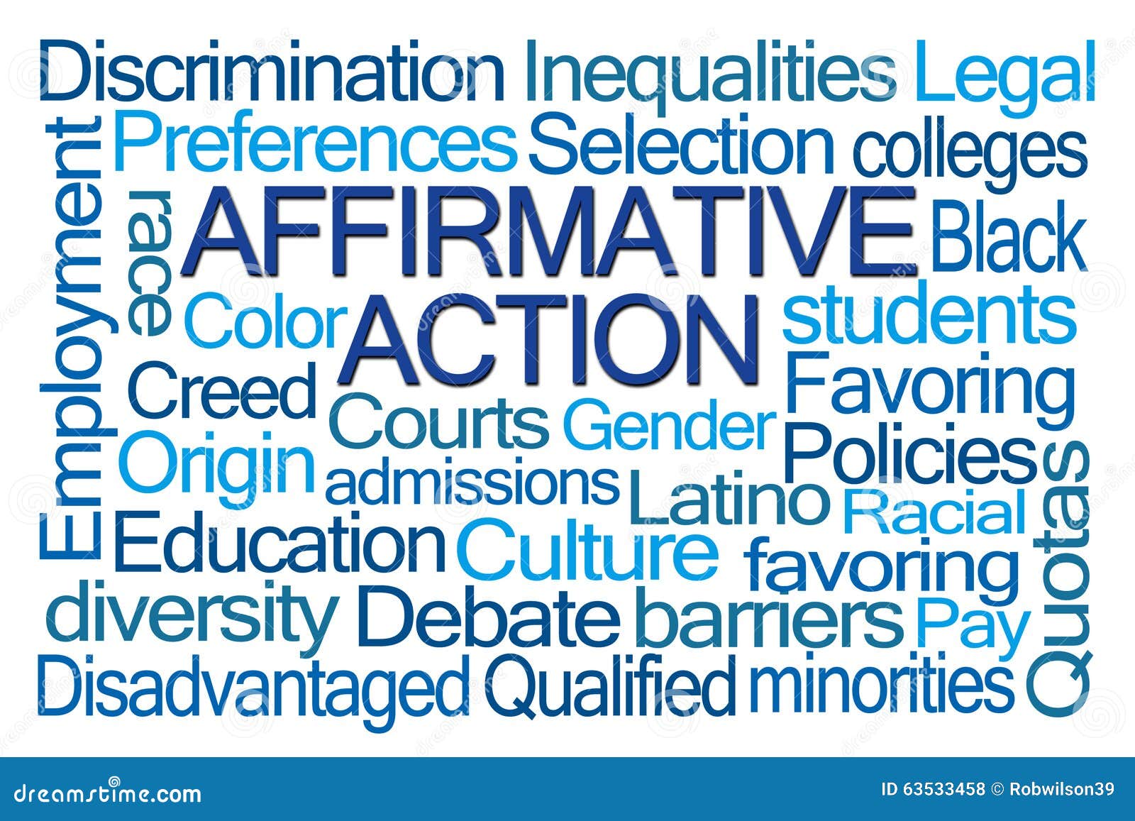 Nuage De Word De Discrimination Positive Illustration Stock ...