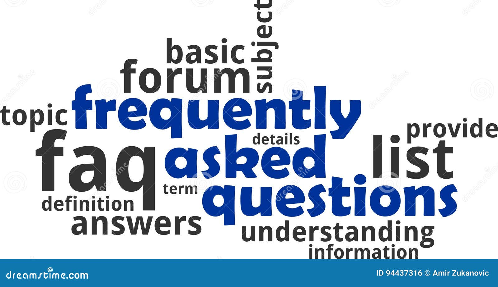 Nuage De Word - Foire Aux Questions Illustration de Vecteur ...