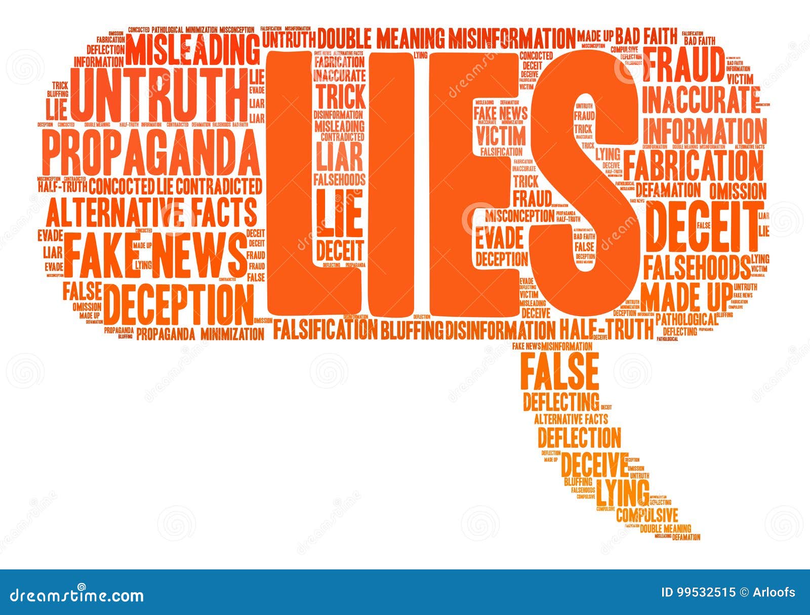 Nuage de Word de mensonges illustration de vecteur. Illustration du ...