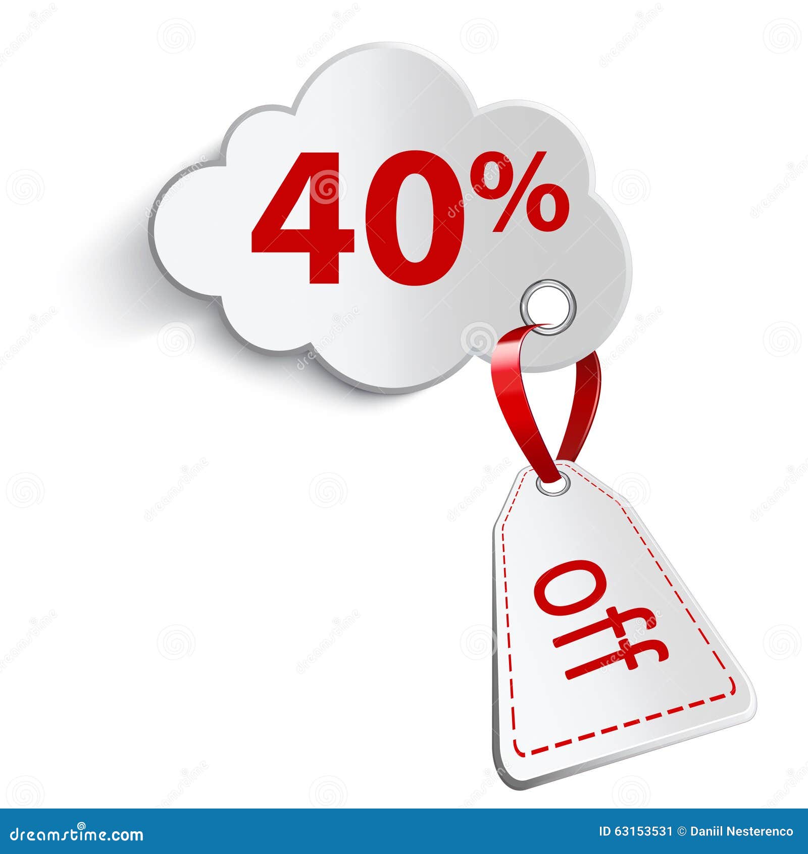 Nuage Et Quarante Pour Cent Illustration de Vecteur - Illustration du ...