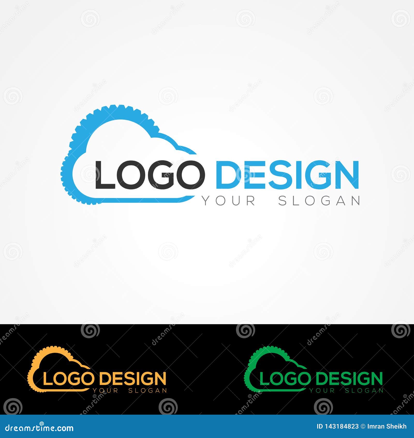 Nuage Logo Design illustration de vecteur. Illustration du illustration ...