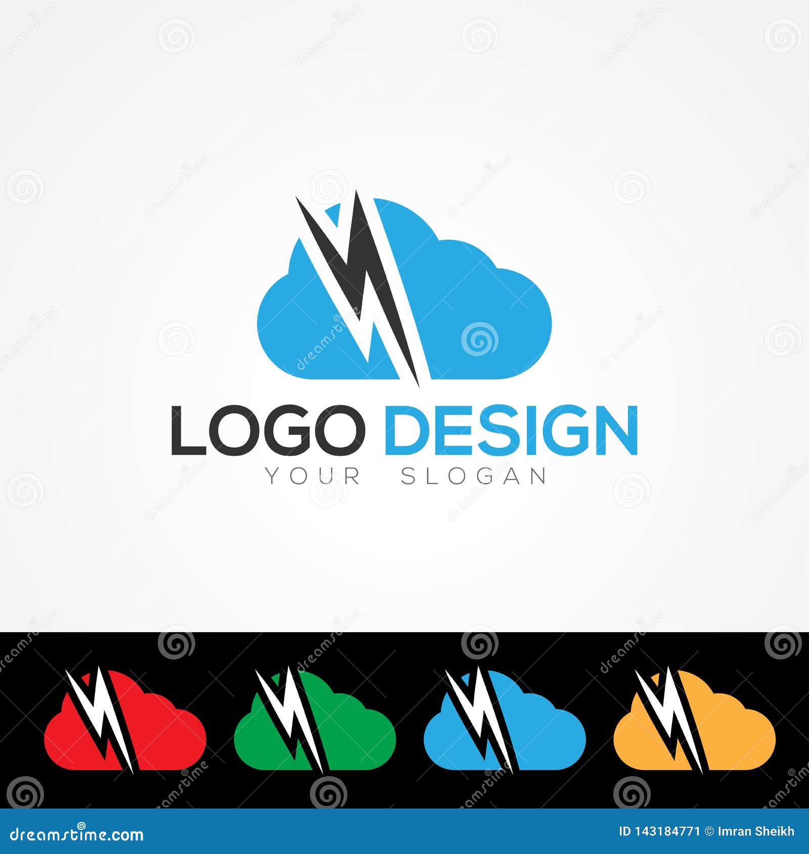 Nuage Logo Design illustration de vecteur. Illustration du vecteur ...